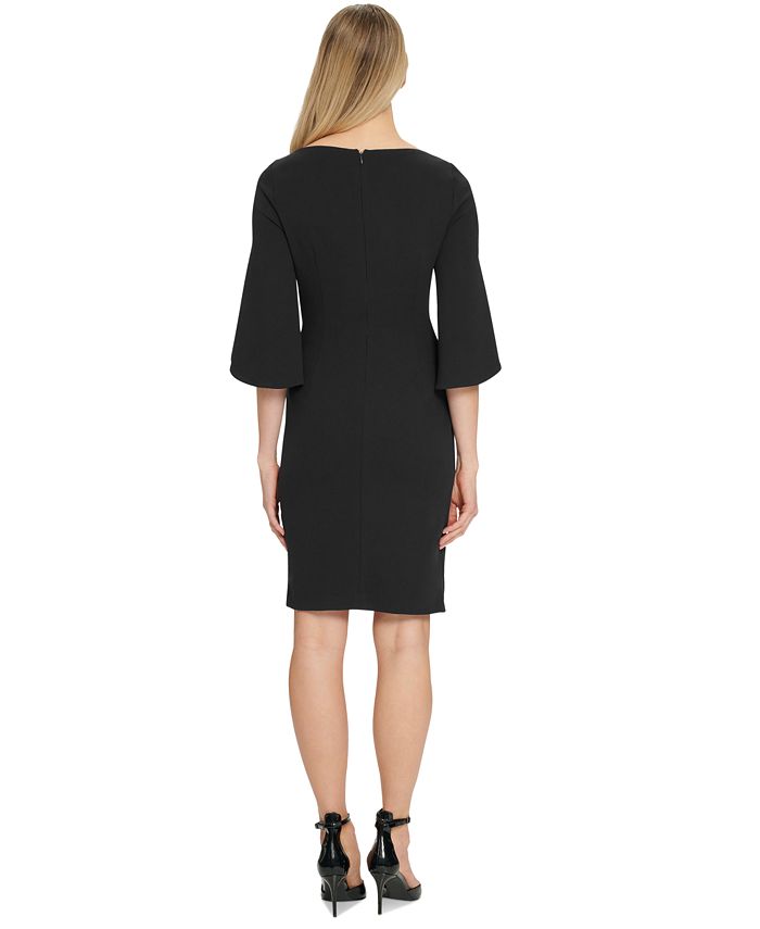 DKNY Open-Sleeve Ruched Sheath Dress - Macy's