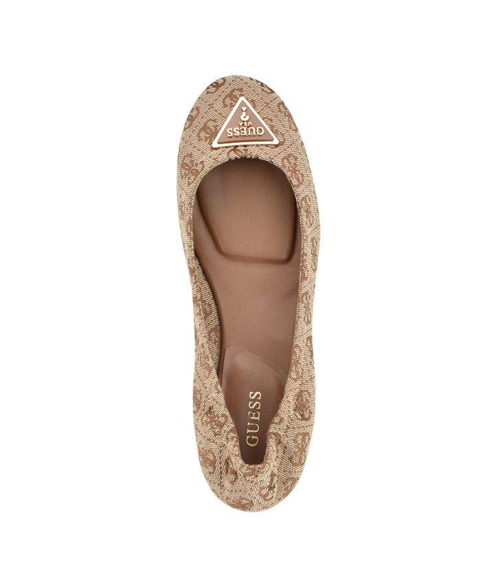 GUESS Women's Miffyh Elasticized Back Logo Ballet Flats - Macy's