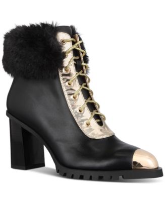 THINGS II COME Women's Maliyana Luxurious Lace-Up Embellished Block ...