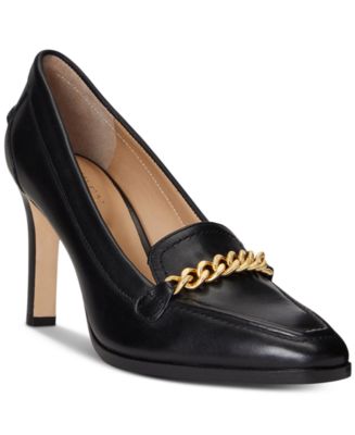 Lauren Ralph Lauren Women's Colleen Chain-Trimmed Pumps - Macy's