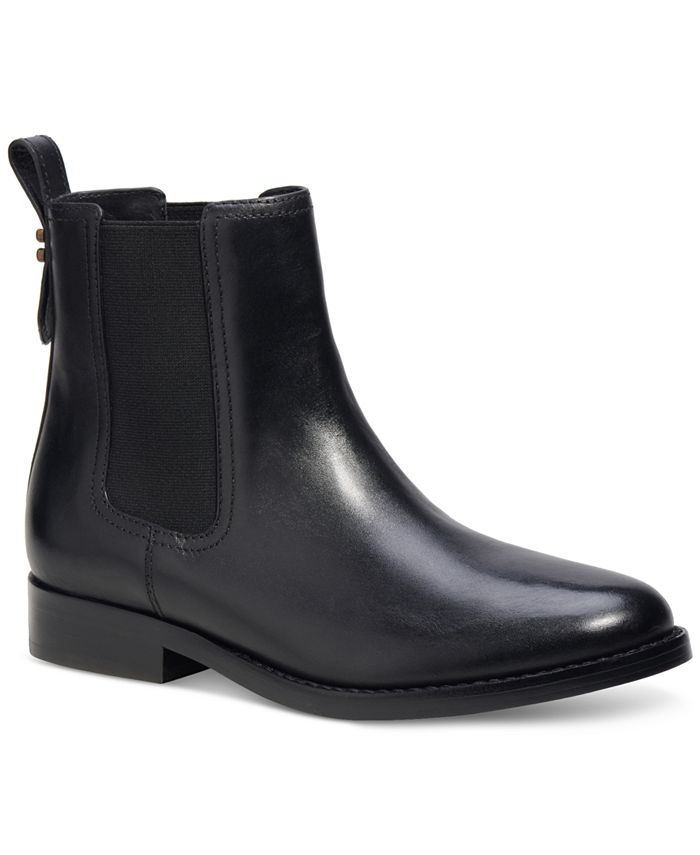 COACH Women's Maeve Sculpted C Leather Chelsea Booties - Macy's
