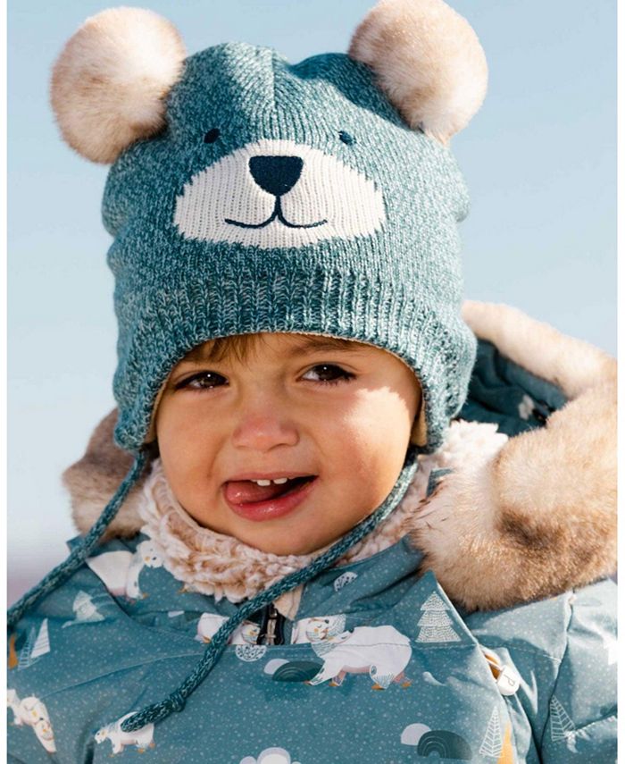 Deux par Deux Baby Boy Peruvian Knit Hat Verdigris For Baby - Infant ...