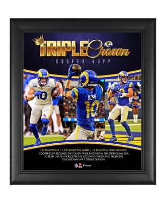 Cooper Kupp Los Angeles Rams Framed 15" x 17" Receiving Triple Crown ...