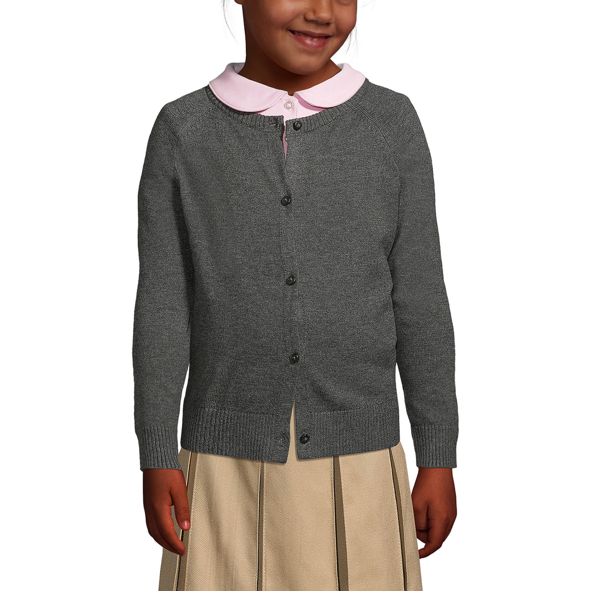 Click here for Lands End Girls School Uniform Cotton Modal Cardig... prices