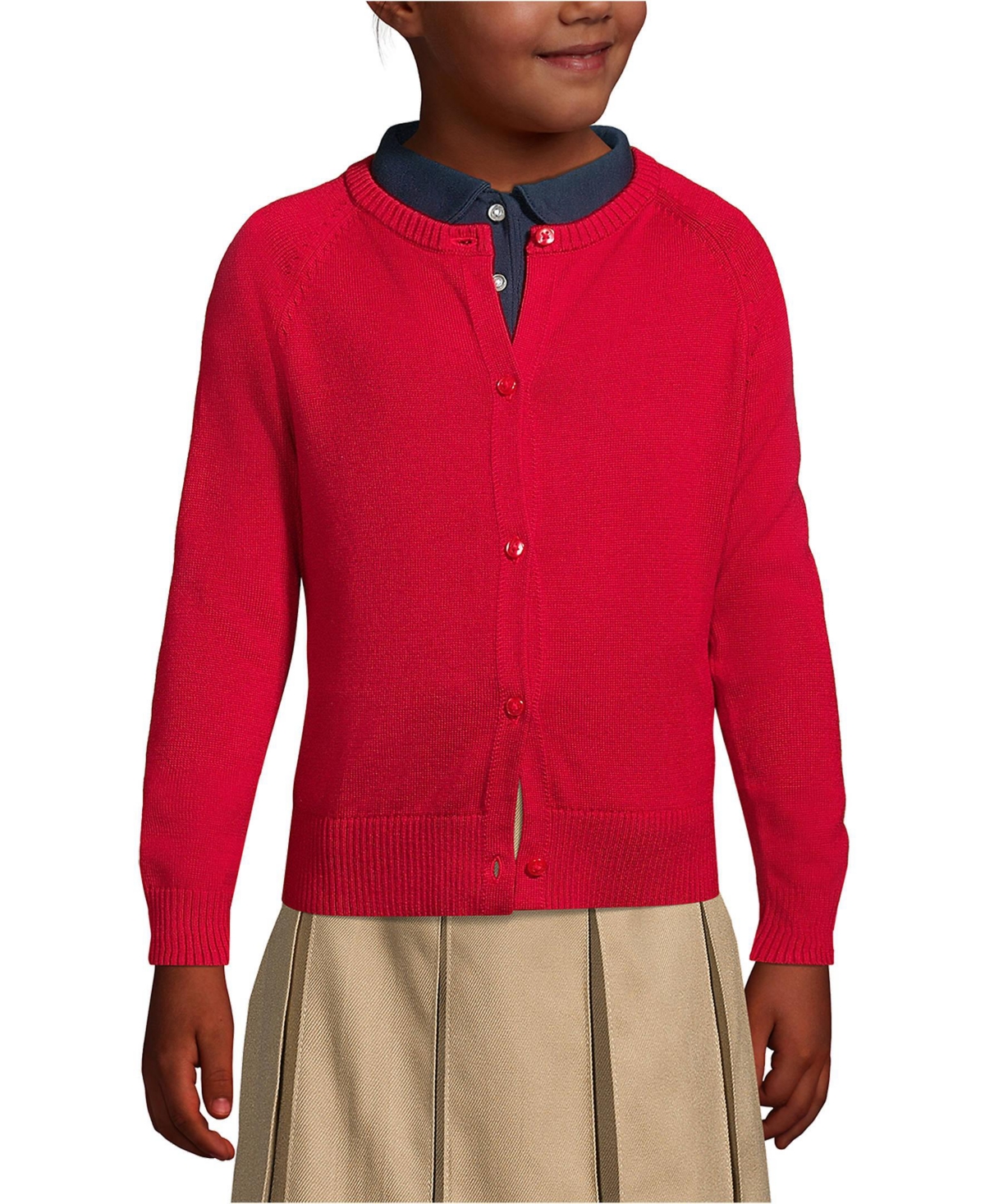 Click here for Lands End Girls School Uniform Cotton Modal Cardig... prices