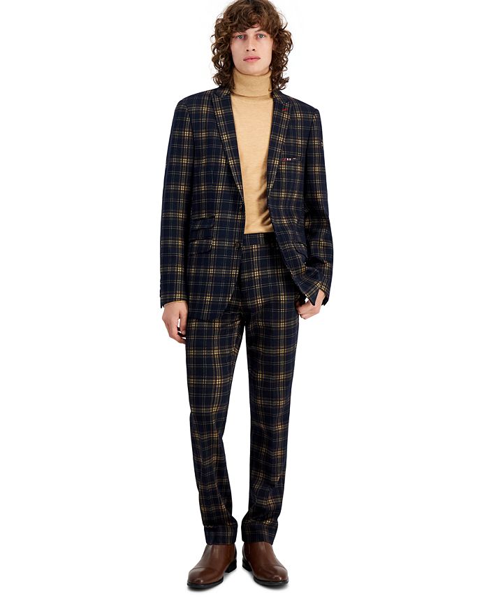 Paisley & Gray Men's Ashton Plaid Peak-Lapel Jacket - Macy's