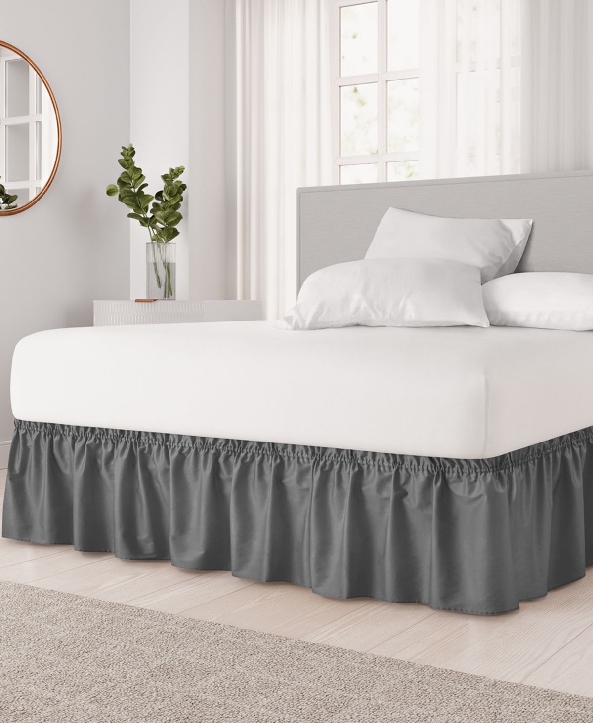 Click here for Ruffled Elastic Wrap Around Bedskirt 15 Inch Drop... prices