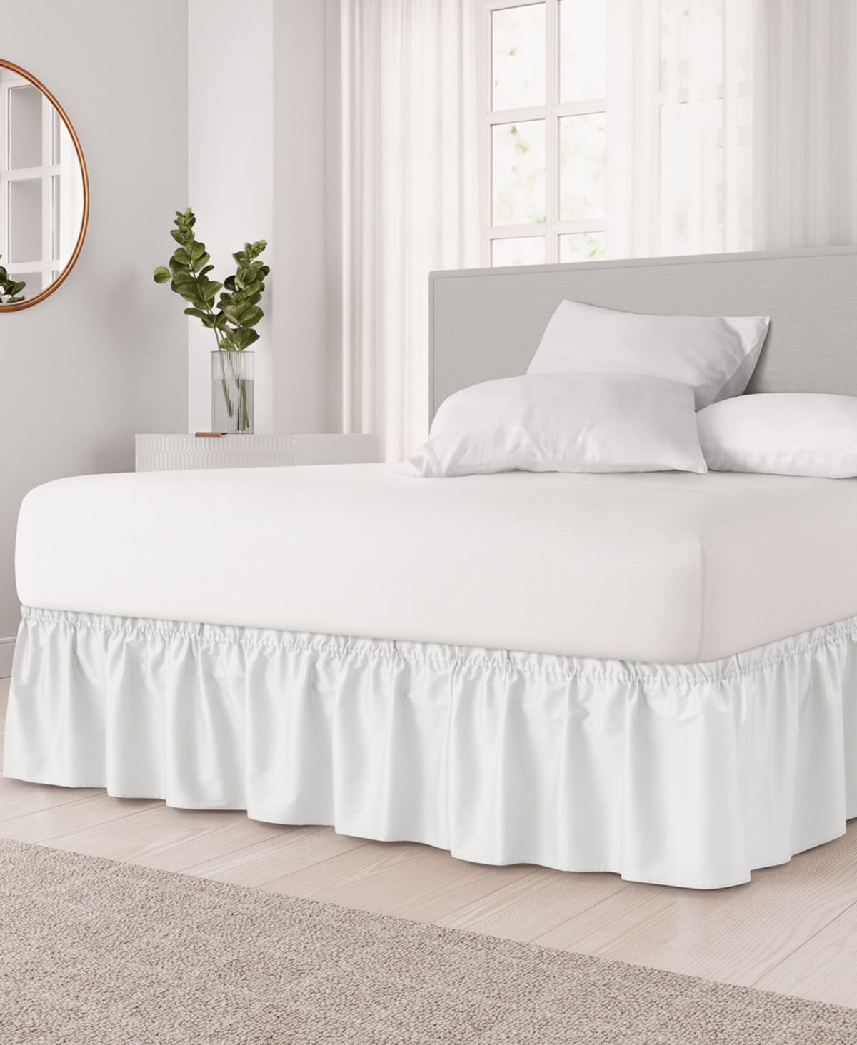 Click here for Ruffled Elastic Wrap Around Bedskirt 15 Inch Drop... prices