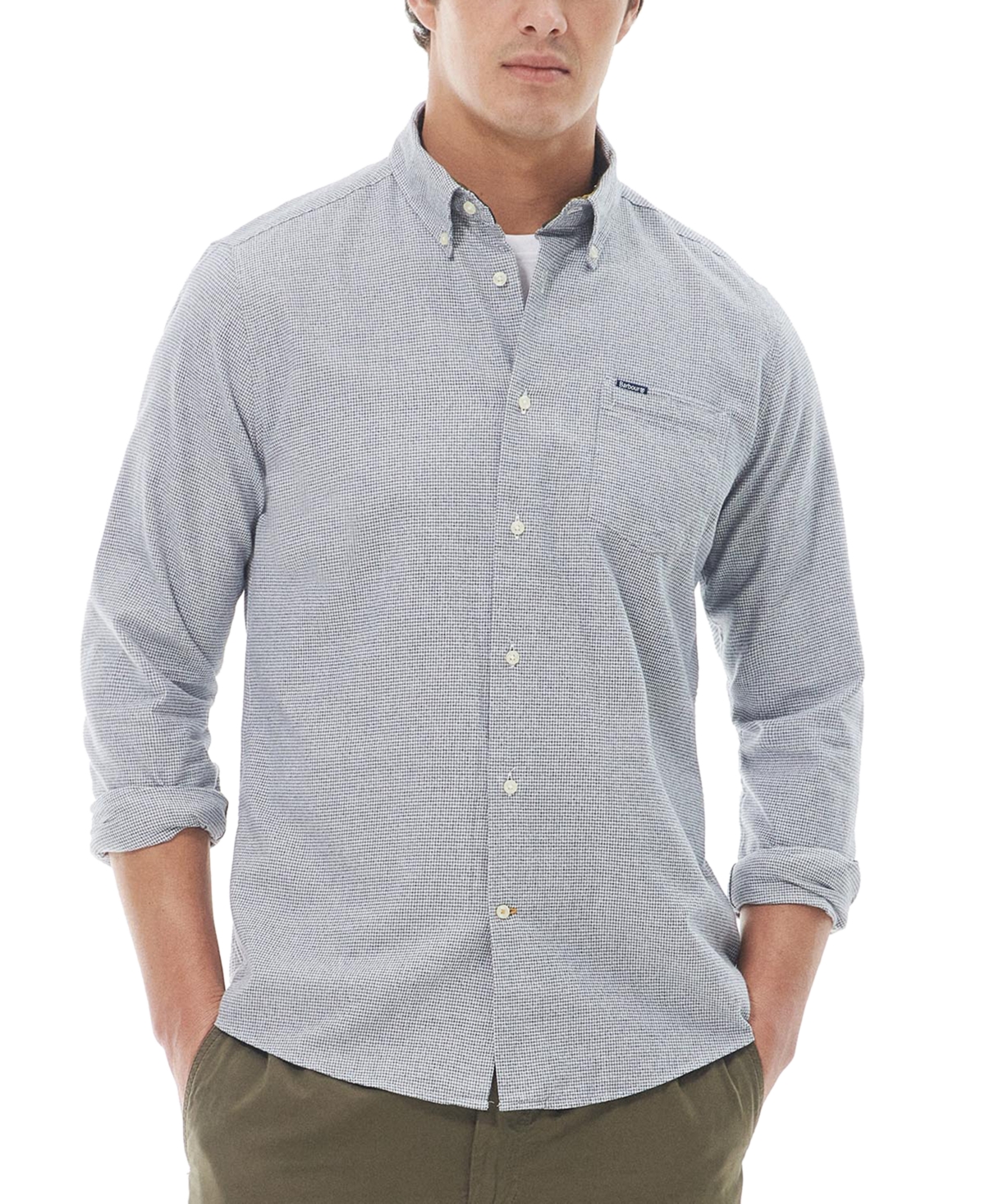 Click here for Barbour Mens Turner Tailored-Fit Micro-Houndstooth... prices