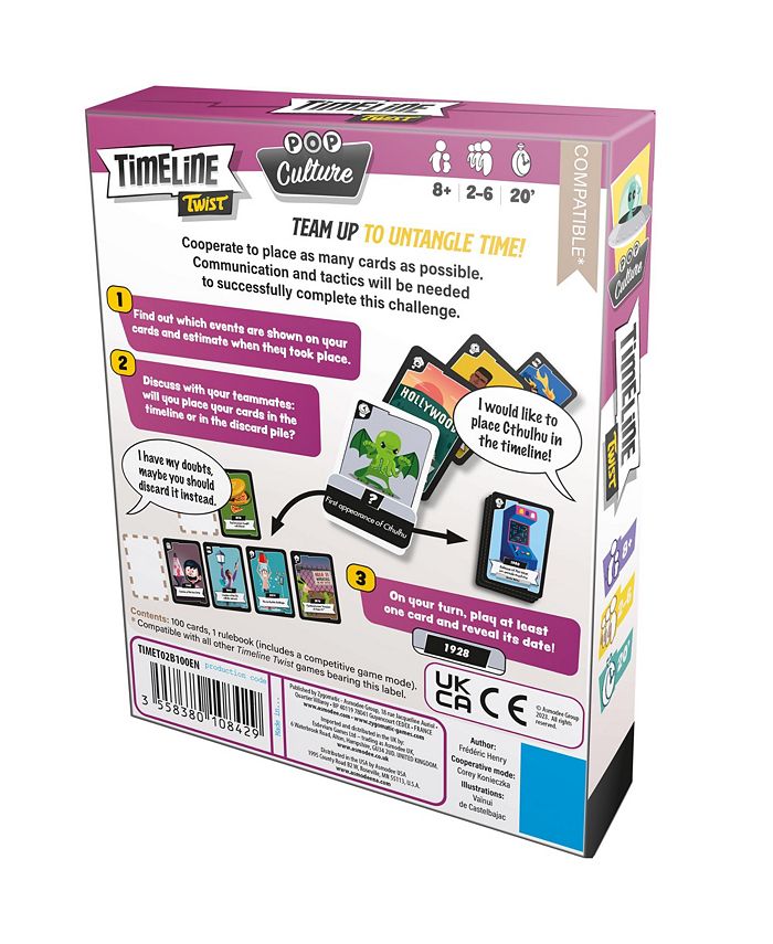 Asmodee North America, Inc. Zygomatic Timeline Twist Pop Culture Card ...