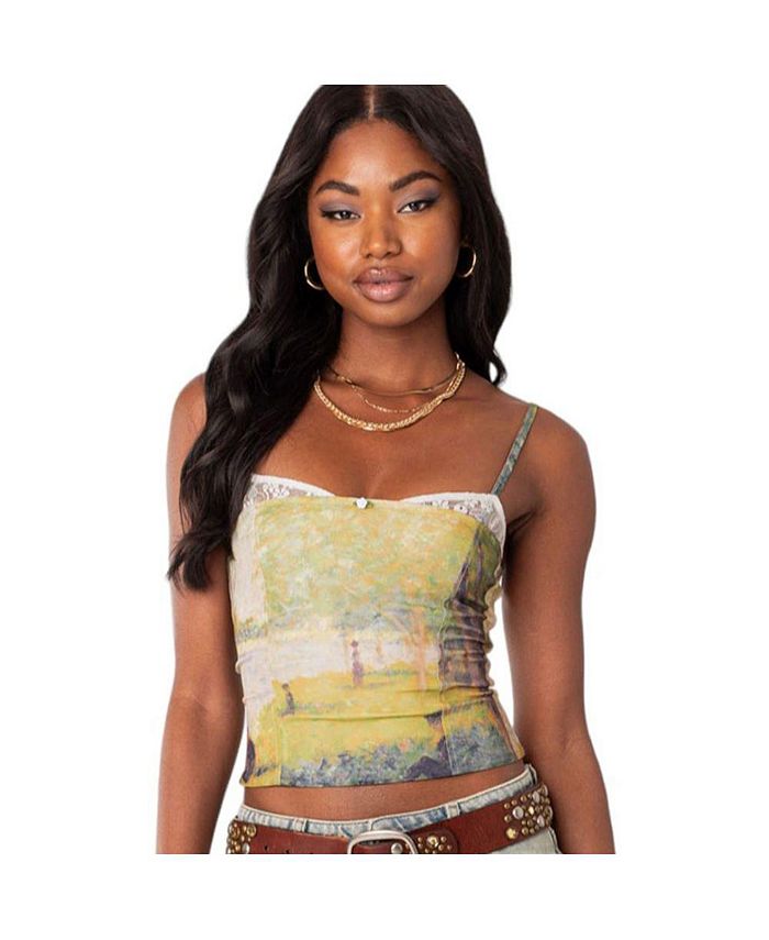 Edikted Women's Picture perfect lace bra top - Macy's