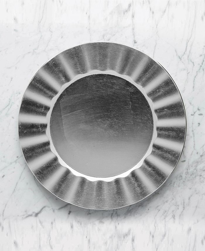 American Atelier Round Ruffled Charger Plate 12 Piece Dinnerware Set ...