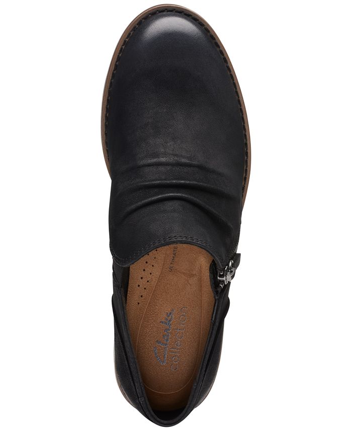 Clarks Women's Camzin Pace Ruched Zip Ankle Booties - Macy's