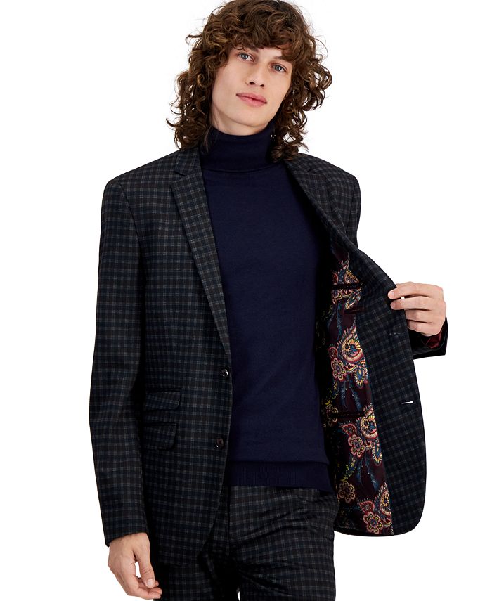 Paisley & Gray Men's Dover Check Notch-Collar Jacket - Macy's