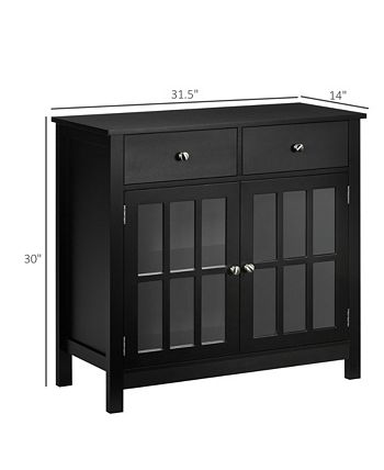 HOMCOM Sideboard Buffet Cabinet, Kitchen Storage Cabinet Cupboard ...