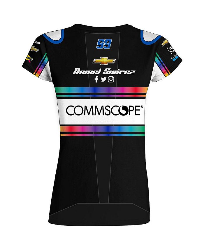 Checkered Flag Sports Women's White Daniel Suarez CommScope Sublimated ...