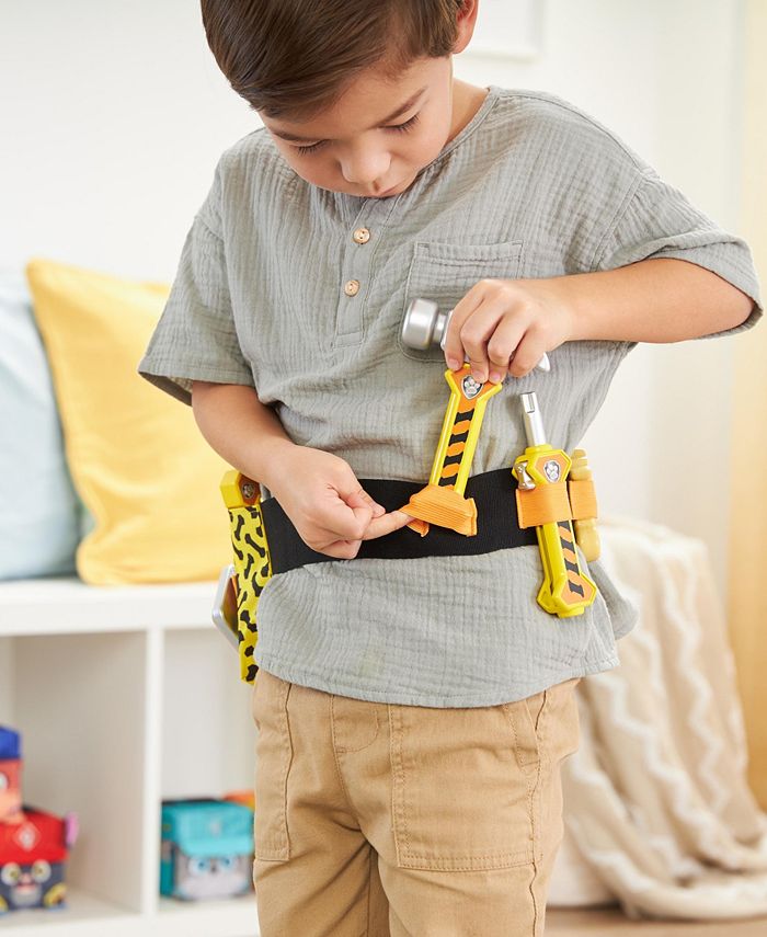 Rubble & Crew Rubble's Construction Tool Belt, with 6 Piece Kids Tool ...