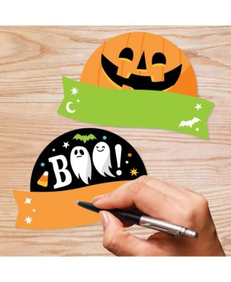 Big Dot of Happiness Spooky Halloween - DIY Blank Desk or Locker Labels ...