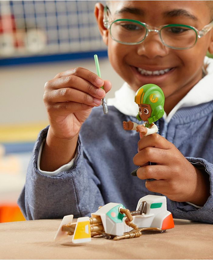 Young Jedi Adventures Star Wars Kai Bright Star Figure and Speeder Bike ...