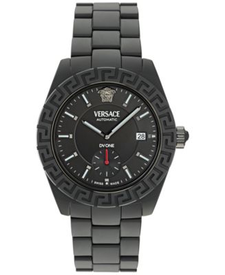 Versace Men's Swiss Automatic Matte Black Ceramic Bracelet Watch 43mm ...