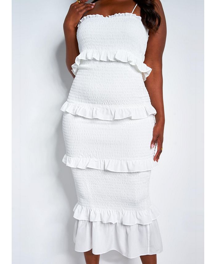 Rebdolls Women's Plus Size Ruffle Smocked Dress - Macy's
