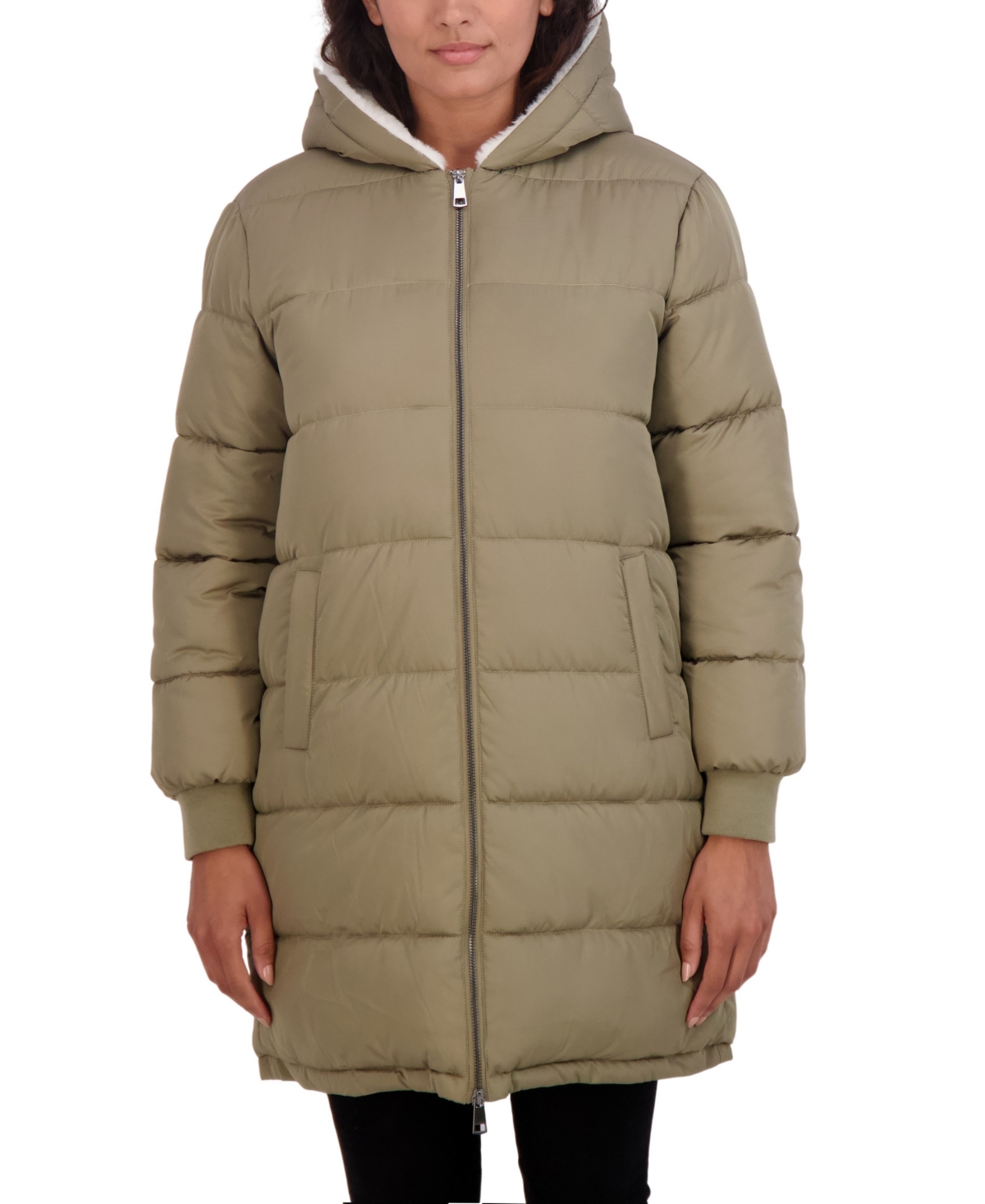 Click here for Sebby Collection Womens Long Faux Fur Lined Puffer... prices