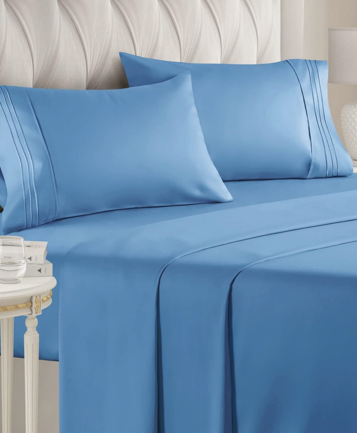 Click here for 4 Piece Microfiber Sheet Set - King - Denim blue prices