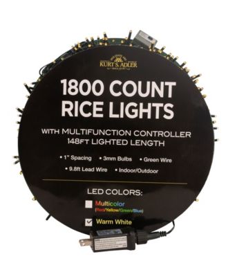 Kurt Adler 1800-Light 148' Warm LED Rice Light Set - Macy's