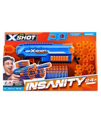 X-Shot Zuru Insanity Series 1 Manic Blaster, 24 Darts - Macy's