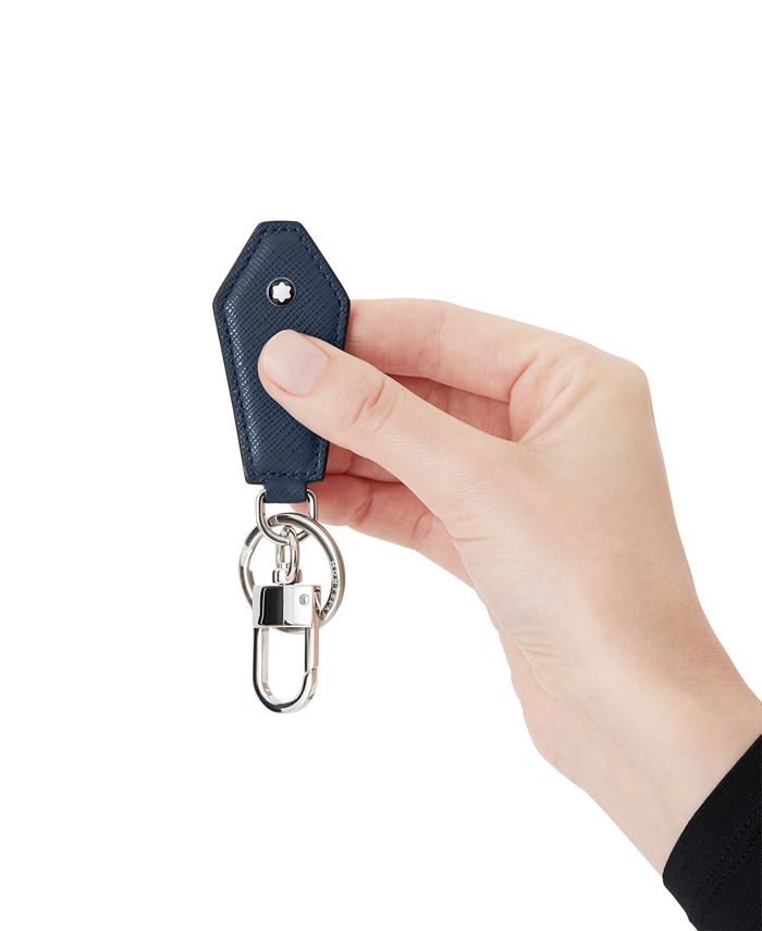 Montblanc Sartorial Leather Diamond Key Fob - Macy's