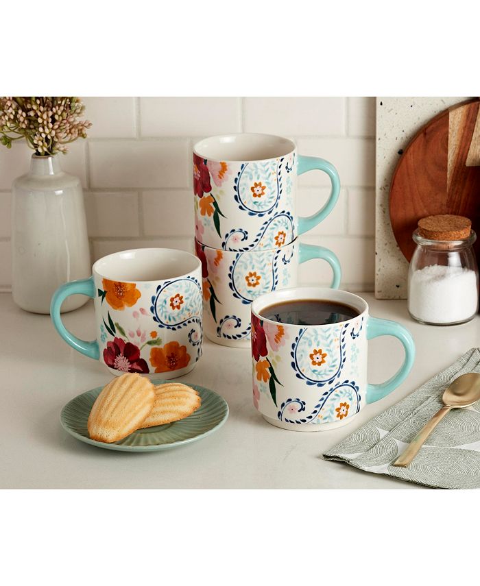 Dolly Parton Paisley Mugs 16 oz, Set of 4 - Macy's