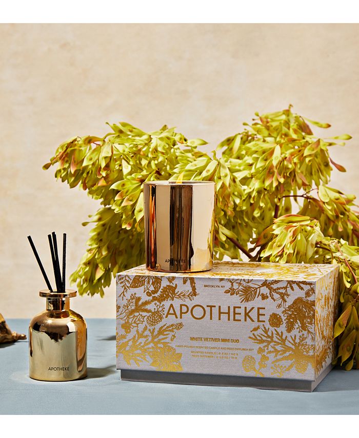APOTHEKE 2-Pc. White Vetiver Mini Scented Candle & Reed Diffuser Gift ...