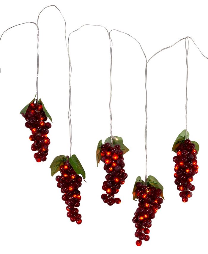 Kurt Adler Kurt S. Adler 100-Light LED Grape Light Set with 5 Grape ...