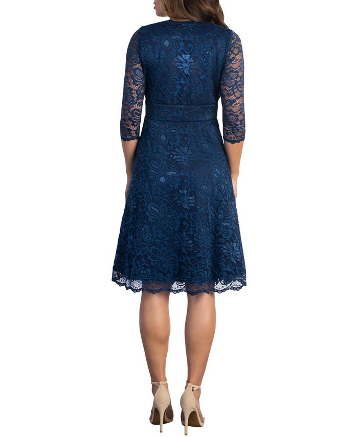 Kiyonna Womens Mademoiselle Lace Cocktail Dress With Sleeves Macys