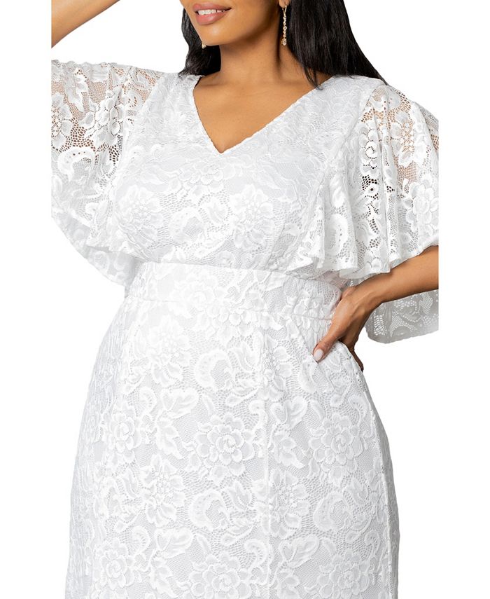 Kiyonna Womens Plus Size Clarissa Lace Wedding Gown Macys