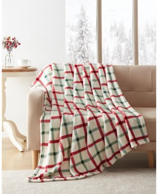 Kate Aurora Holiday Classics Christmas Plaid Oversized & Ultra Plush ...