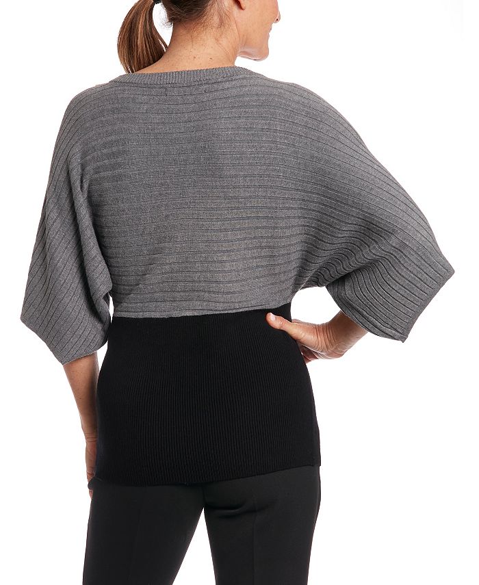 Joseph A Women's Mixed Ribbed Dolman Sweater - Macy's