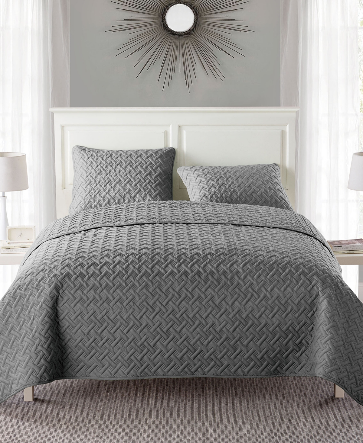 Click here for Vcny Home Nina Embossed 2-Pc.Quilt Set  Twin - Gra... prices