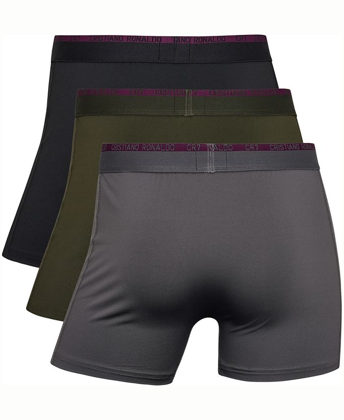 CR7 Men's Microfiber Blend Trunks, Pack of 3 - Macy's