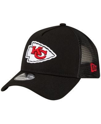 Men's New Era Black Kansas City Chiefs A-Frame Trucker 9FORTY ...