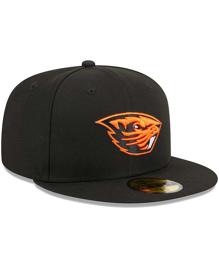 New Era Men's Black Oregon State Beavers Evergreen 59FIFTY Fitted Hat ...