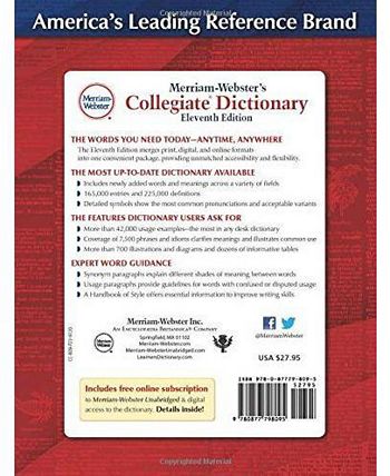 Barnes & Noble Merriam-Webster's Collegiate Dictionary by Merriam ...