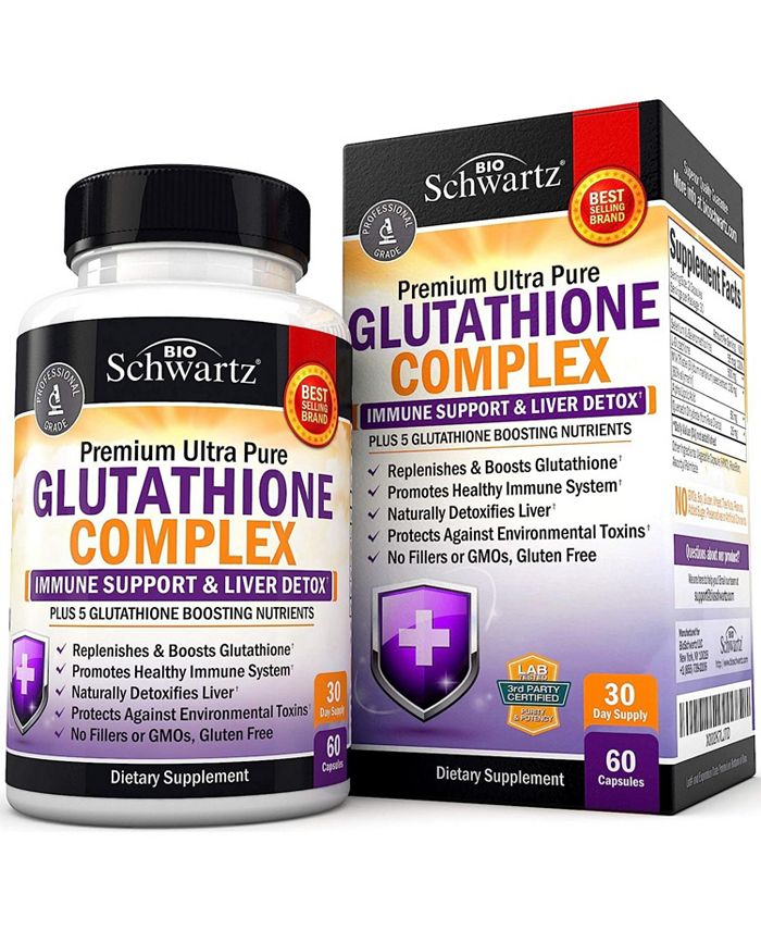 BioSchwartz Glutathione Supplement Liver Detox with Quercetin Vitamin C ...