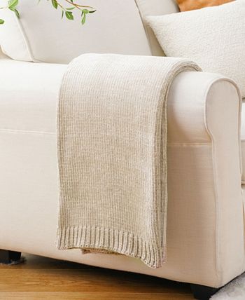 Battilo Lifestyle Solid Woven Micro Chenille Throw, 51" x 67" - Macy's