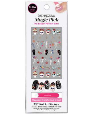 Dashing Diva MAGIC PICK 3D Nail Art Stickers - Sugar Skulls - Macy's