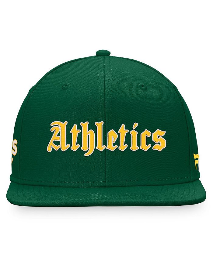 Fanatics Men's Green Oakland Athletics Gothic Script Fitted Hat - Macy's