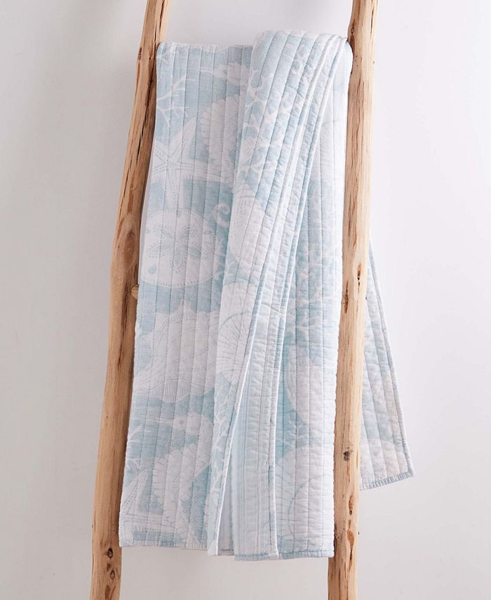 Levtex Stillwater Coastal Shore Reversible Quilted Throw, 50" x 60 ...