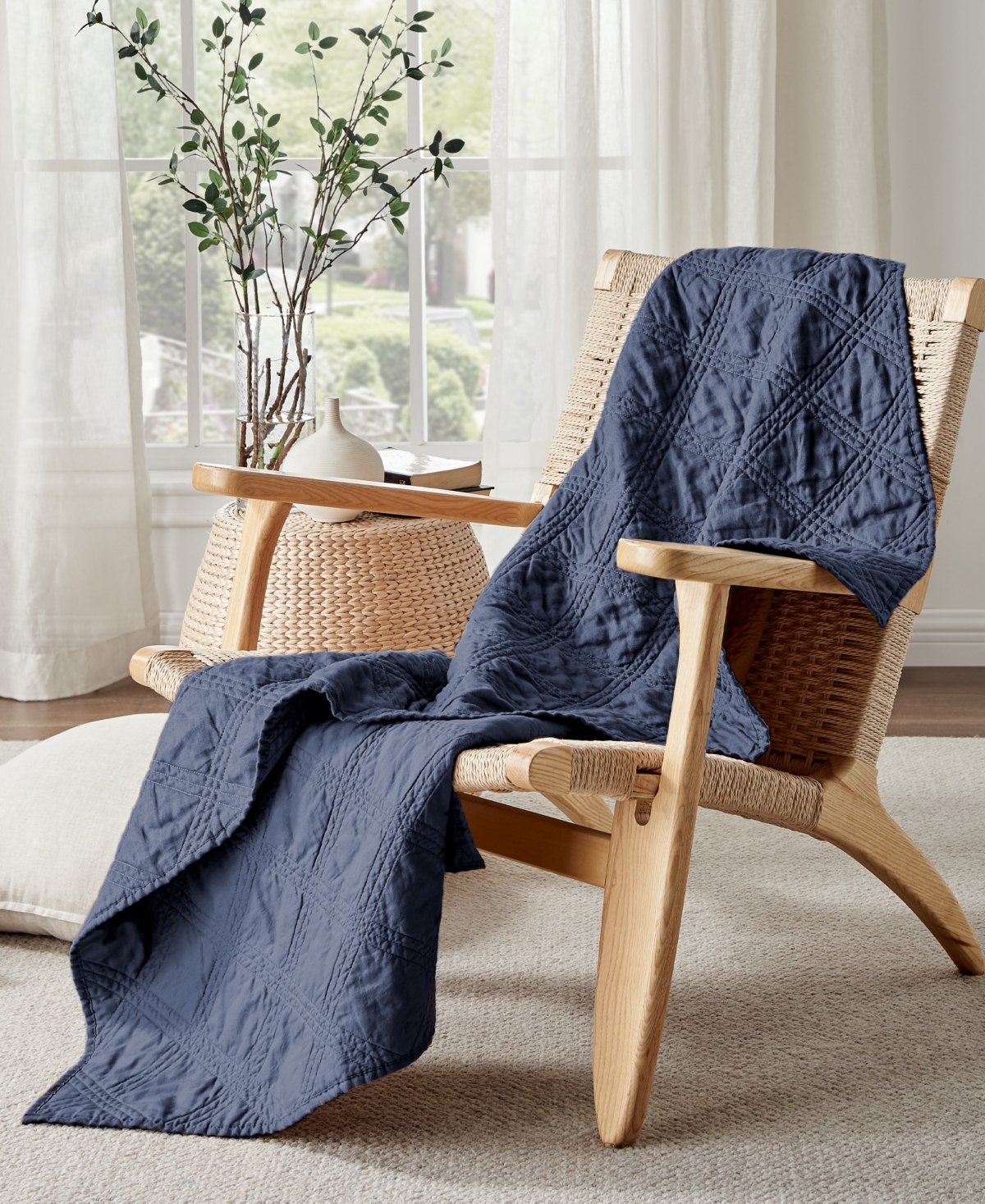Click here for Levtex Washed Linen Reversible Quilted Throw  50 x... prices