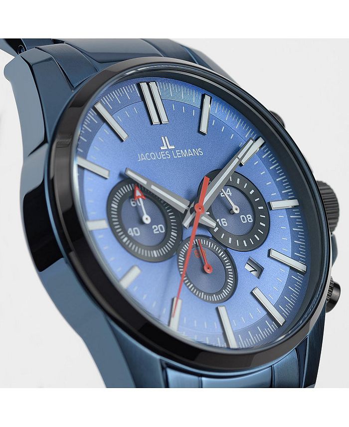 Jacques Lemans Men's Liverpool Watch with Solid Stainless Steel Strap ...