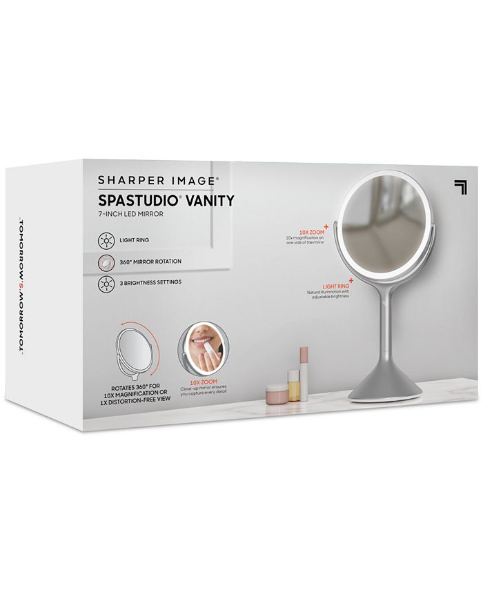 Sharper Image SpaStudio Vanity Adjustable 7" LED Mirror - Macy's
